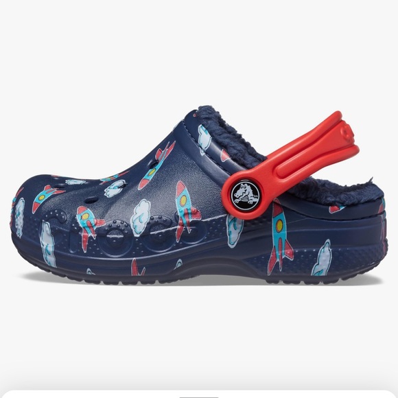 CROCS | Shoes | Crocs Cozy Baja Lined Crocs Size 9 Rocket Ships | Poshmark